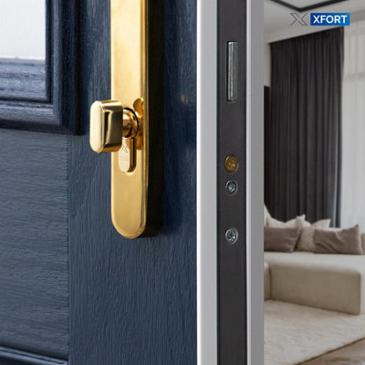 XFORT Brass 55T/45 Thumb Turn Euro Cylinder Lock (100mm), Euro Door ...