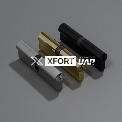 XFORT Chrome 35/50 Euro Cylinder Lock (85mm), Euro Door Barrel Lock ...