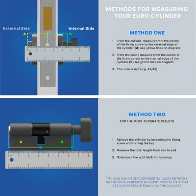 XFORT Chrome 40T/50 Thumb Turn Euro Cylinder Lock (90mm), Euro Door ...