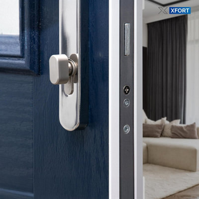 XFORT Chrome 45/55T Thumb Turn Euro Cylinder Lock (100mm), Euro Door ...