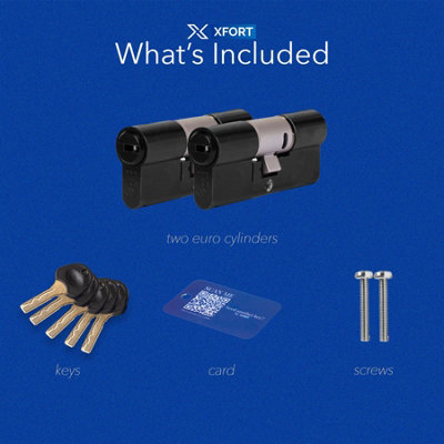 XFORT COLOSSUS 3 Star Keyed Alike Euro Cylinder Lock 55EX/45 (100mm)