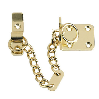 XFORT Door Chain Polished Brass, Narrow Design Door Limiter