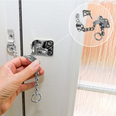 XFORT Door Chain Polished Chrome, Narrow Design Door Limiter