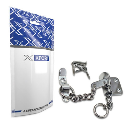 XFORT Door Chain Polished Chrome, Narrow Design Door Limiter