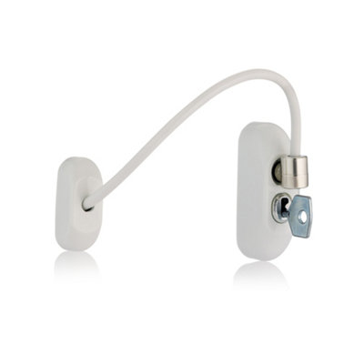 XFORT Lockable Window Restrictor, 20cm Cable Restricts Windows To 100mm ...