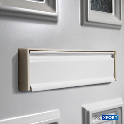 XFORT MailPlate Surround 10" Letterplate White, 20-40mm