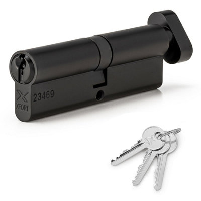 XFORT Matt Black Euro Cylinder Lock 45/55T (100mm)