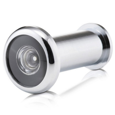 XFORT Polished Chrome Door Viewer, Wide Angle Door Spy Hole