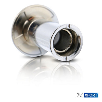 XFORT Polished Chrome Door Viewer, Wide Angle Door Spy Hole