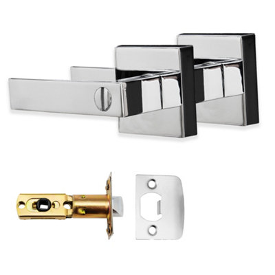 XFORT Quad Privacy Knob Set Polished Chrome for Internal Doors