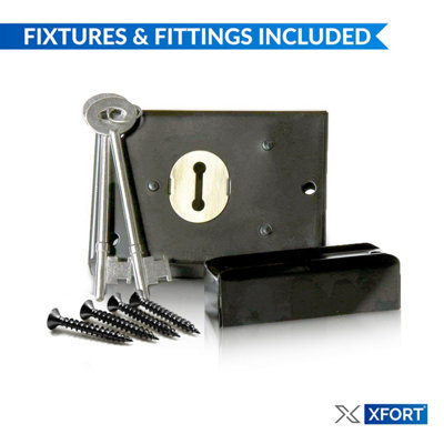 XFORT Rim Deadlock, Surface Mounted Rim Dead Lock with Key Operated ...
