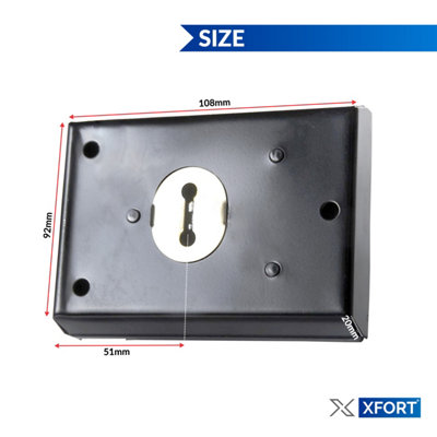 XFORT Rim Deadlock, Surface Mounted Rim Dead Lock with Key Operated ...