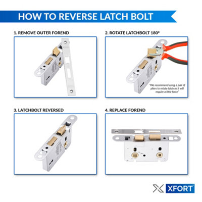 XFORT Satin Chrome Euro Profile Sashlock 75mm