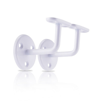 XFORT Set of 2 White Handrail Brackets, Banister Brackets for Stair ...