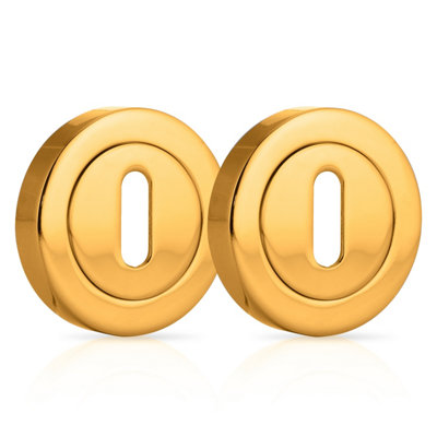XFORT Standard Escutcheons Polished Brass, 2 pack | DIY at B&Q
