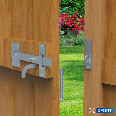 XFORT Suffolk Gate Latch Pack Bright Zinc Plated Complete with T Hinges ...
