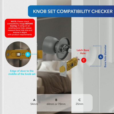 XFORT Tulip Entrance Knob Set Satin Chrome, Door Knob with Lock