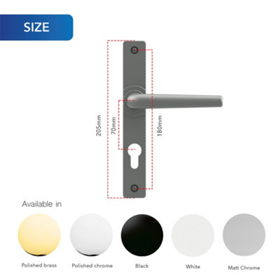 XFORT Uros UPVC Door Handle Ferco (Polished Chrome)