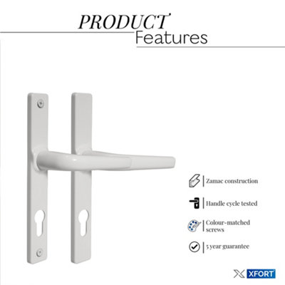 XFORT Uros UPVC Door Handle Ferco (White)