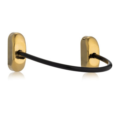 XFORT Viper Fixed Cable Window Restrictor in Polished Brass
