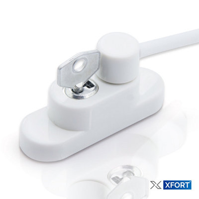 XFORT Viper Key Locking Cable Window Restrictor in White