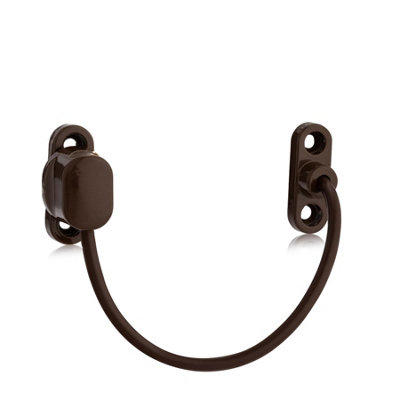 XFORT Viper Thumbturn Locking Cable Window Restrictor in Brown
