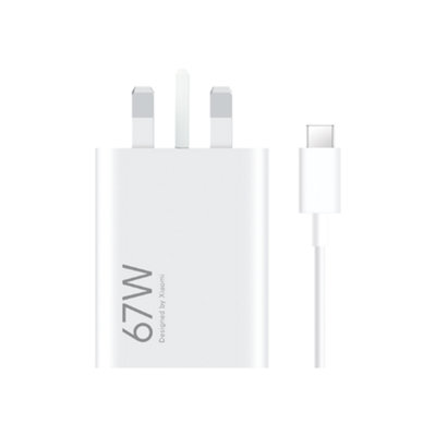 Xiaomi 67 Watt Charging Combo with USB/USB-C Cable White