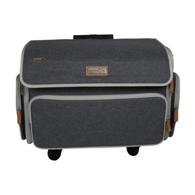 XL 4 Wheel Collapsible Deluxe Rolling Sewing Machine Storage Case ...