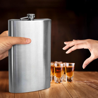Xl Hip Flask Stainless Steel Whisky 1.7l Whisky Liquor Spirits Vodka ...
