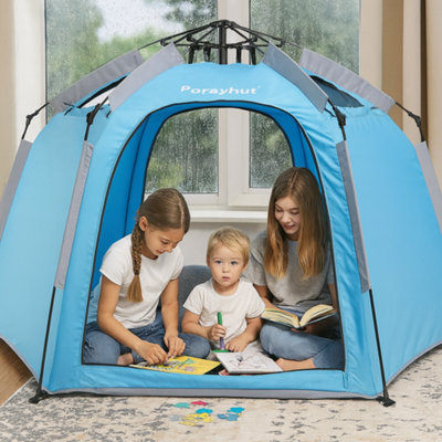 XL Indoor Kids Tent Playhouse - Large Portable Pop Up Teepee Sleepover ...