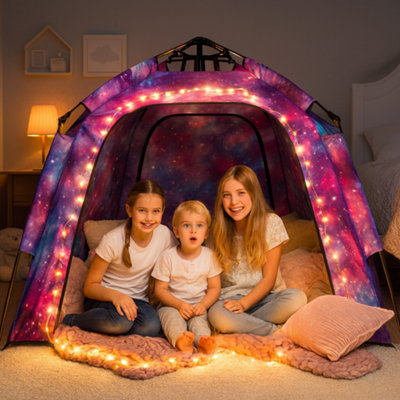 XL Indoor Kids Tent Playhouse - Portable Large Pop Up Teepee Sleepover Dome Gazebo Den for Boys ...