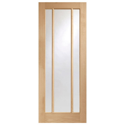 XL Joinery Internal Worcester Oak Clear Glass Door 1981 x 711 x 35mm (28")