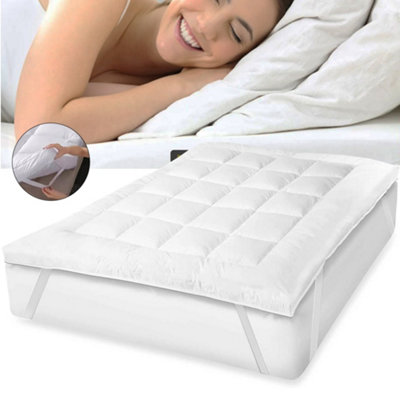 XL SIZE Single Mattress Topper 10cm Deep - Hotel Quality, Thick ...