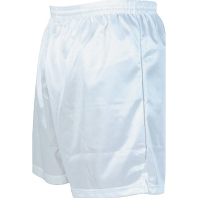XL - WHITE Adult Sports Micro Stripe Training Shorts Bottoms - Unisex ...