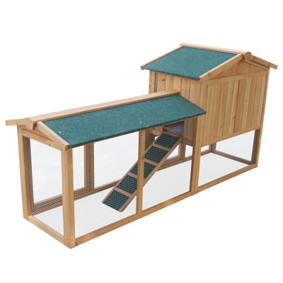 XLarge Wooden Rabbit Run Pet Hutch Bunny Guinea Pig Ferret Run 2 Tier ...