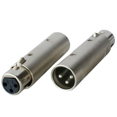 XLR Male to Female Phase Reverse/Reversal Adapter DJ DMX Plug to Socket ...
