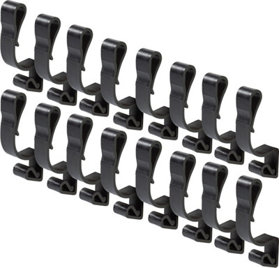 Xmas Haus Large Gutter Hooks Pack of 16 Black
