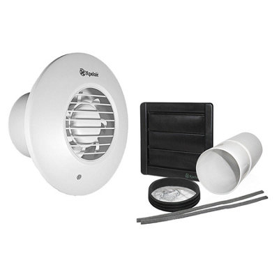 Xpelair DX100PIRR PIR Control Round Extractor Fan with Wall Kit ...