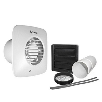 Xpelair Simply Silent LV100S Standard Square 100mm Fan with Wall Kit ...