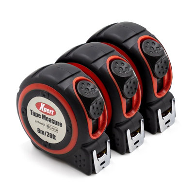Xpert 8m/26ft Double-Sided Tape Measure (3 Pack)