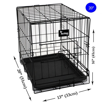 XS 20in Foldable Black Dog Cage
