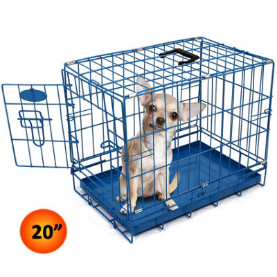 XS 20inch Foldable Blue Dog Cage