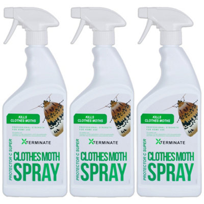 Xterminate Clothes Moth Killer Spray Treatment 3L Professional Strength ...