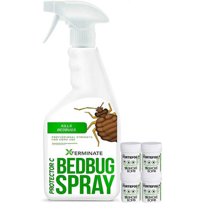 Xterminate Large Bed Bug Killer Spray and Fogger Pack Bed Bug Treatment ...
