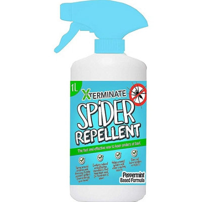 Xterminate Spider Repellent 1 Litre Super Strength Natural Peppermint ...