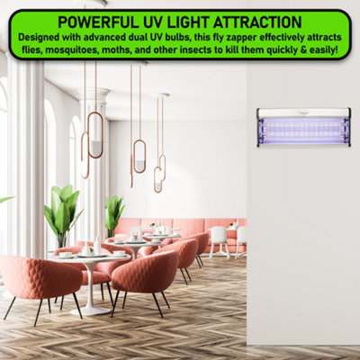 Xterminate UV LED Wall Mounted Fly Zapper Killer Unit Electric for ...