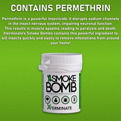 Xterminate XL 11g Smoke Bomb Fogger Killer For Fleas, Bed bug, Carpet ...