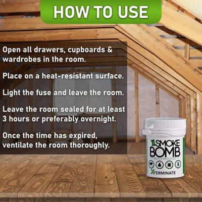 Xterminate XXL Smoke Bomb Fogger Fumer for Bed Bugs - 4 Pack