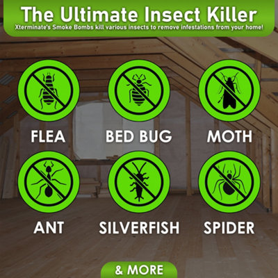 Xterminate XXL Smoke Bomb Insect Killer Fogger Fumer for Bed Bugs - 10 Pack