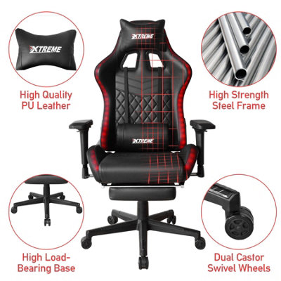 XTREME Engage Premium Gaming Chair with Bluetooth Speakers & RGB LED ...